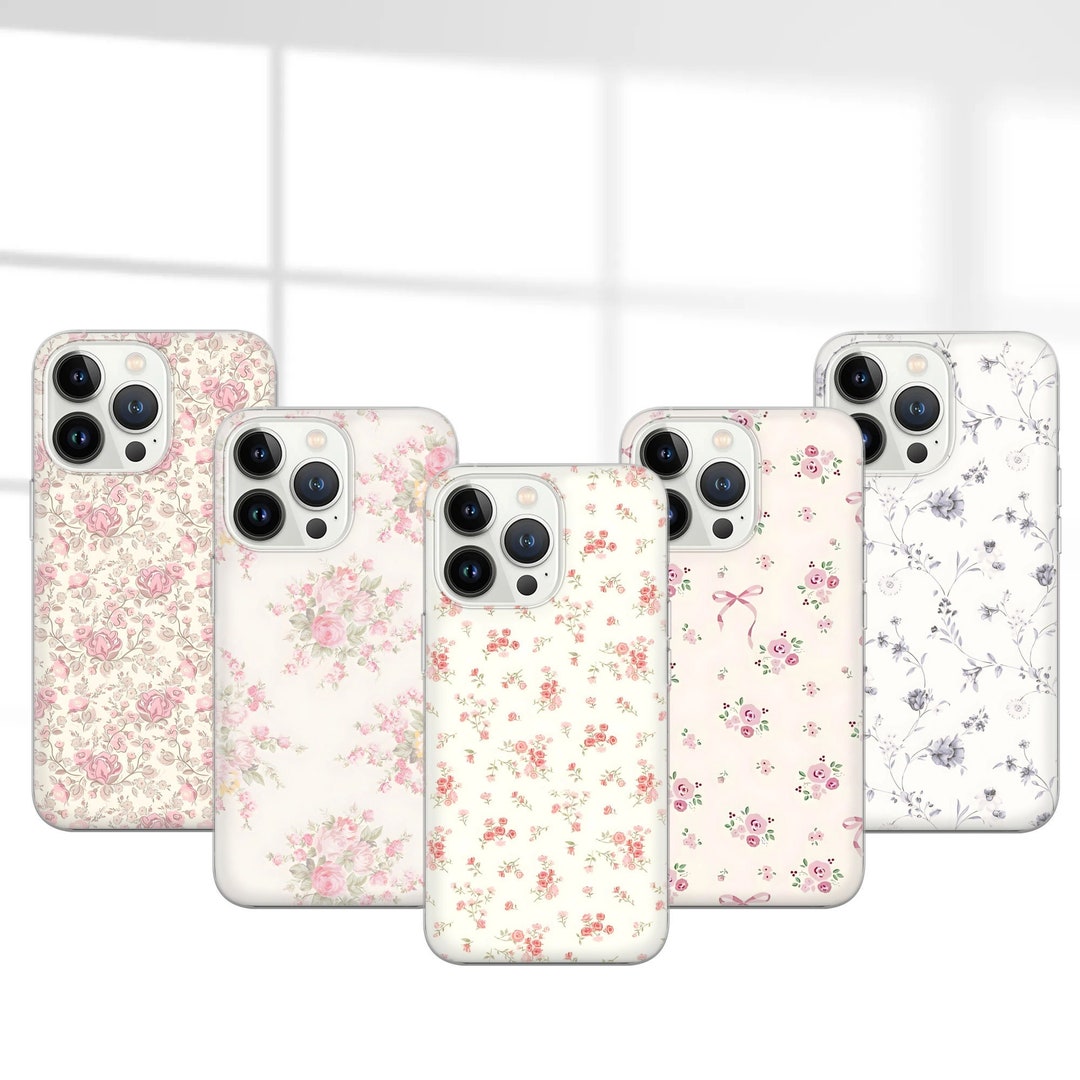 Shabby Chic Floral Phone Case: Coquette Style, Protective TPU Gel - Etsy