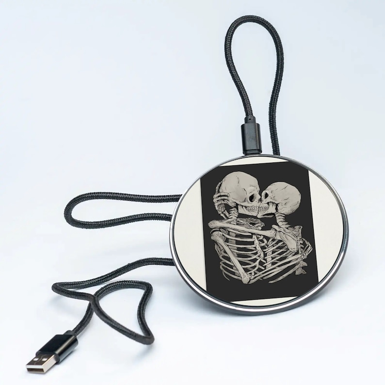 Skeleton Art Mobile Charger 15W Wireless Charging Witchcraft Pad Qi ...