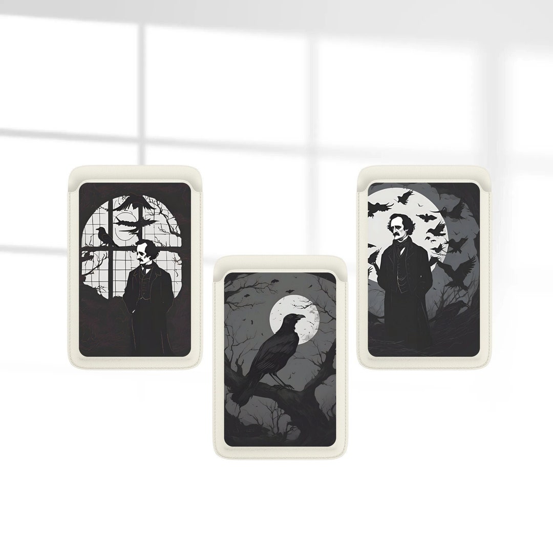 Edgar Allan Poe Magsafe Wallet, Magnetic Macabre Wallet Compatible With ...