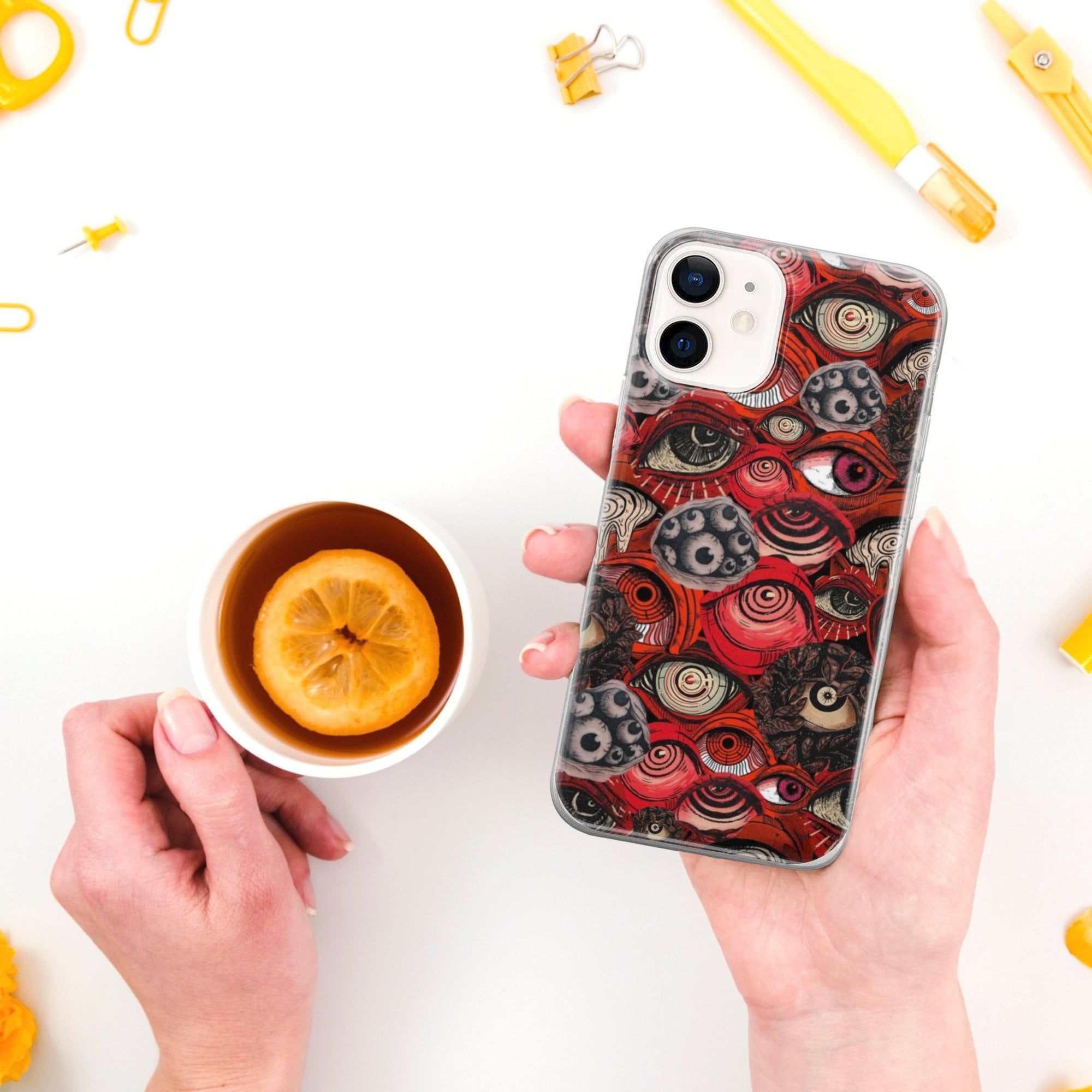 Grunge Eyeballs Phone Case Creepy Eyes Cover for iPhone 15 14 - Etsy