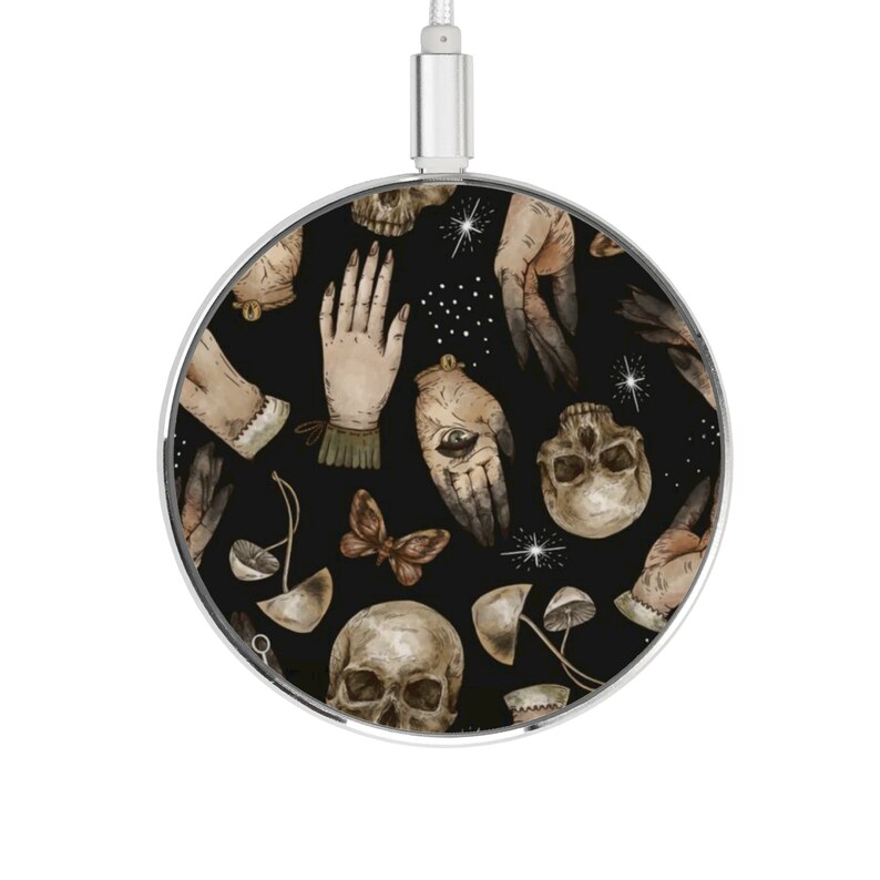 Skeleton Art Mobile Charger 15W Wireless Charging Witchcraft - Etsy