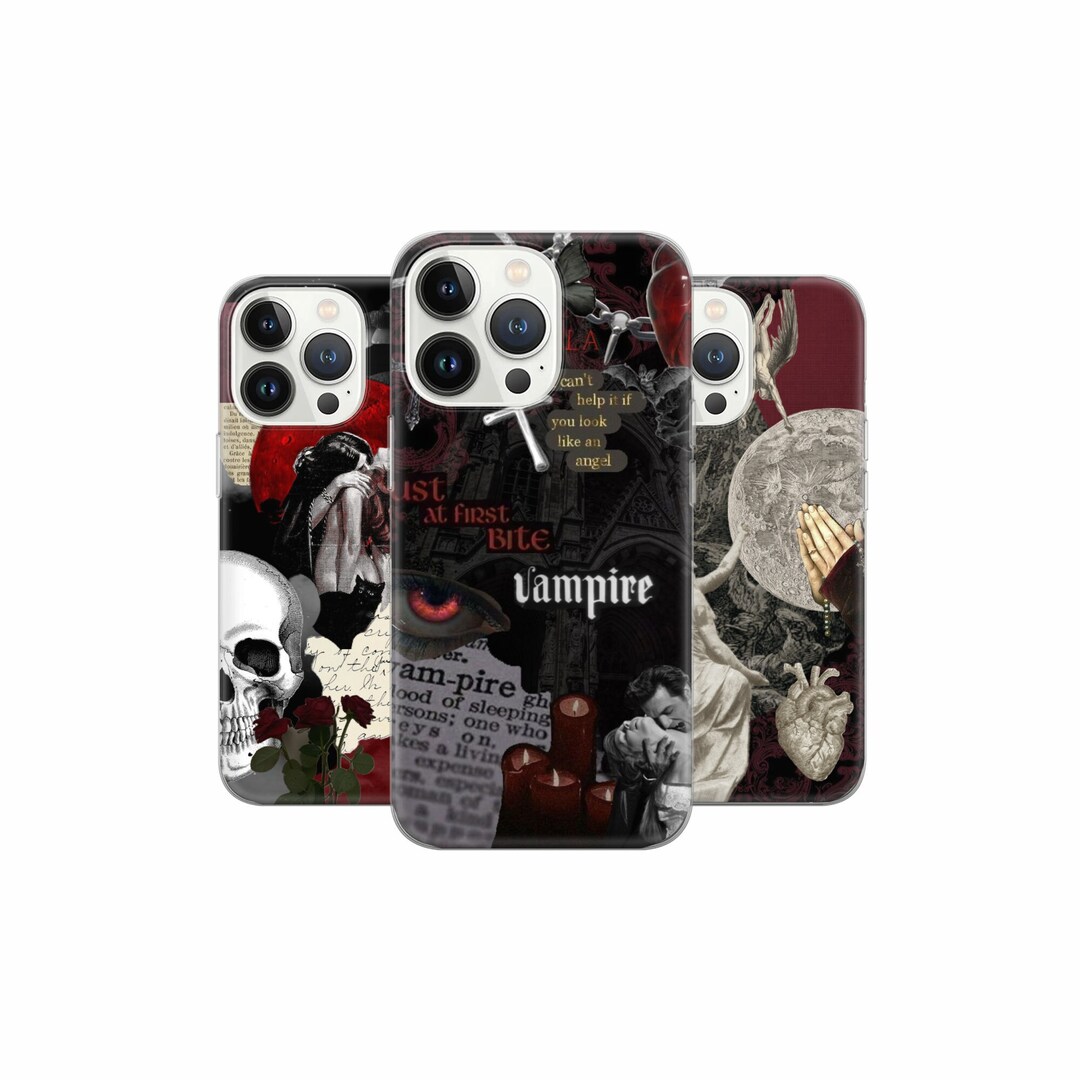 Vampire Phone Case: Dracula Collage, Soft Gel Cover - Etsy UK