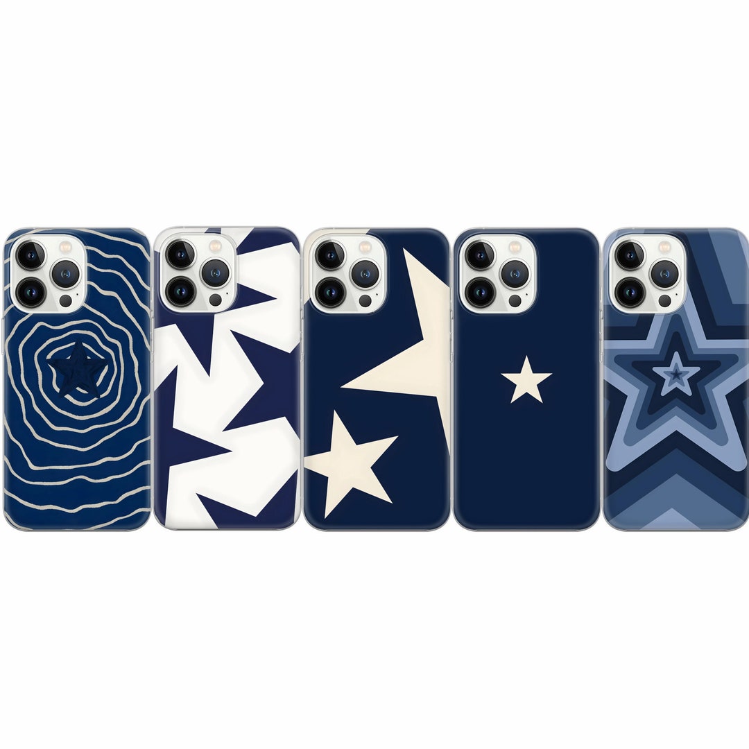 Blue Star Phone Case Luminous Cover for iPhone 16 Pro, 15, 14, 13, 12 ...
