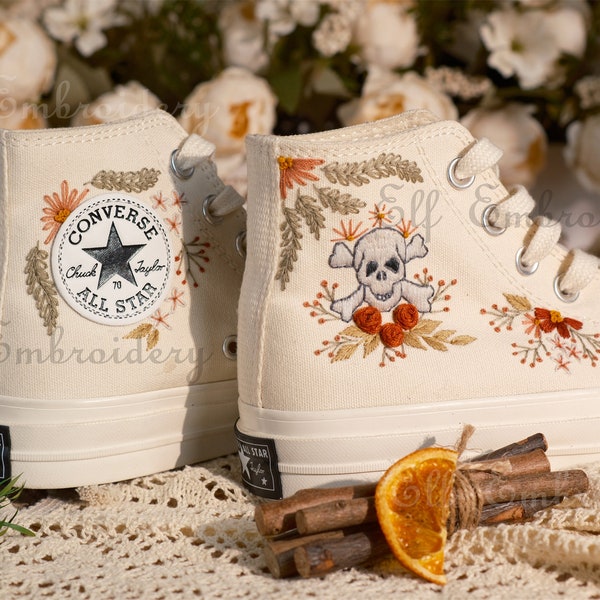 Skull Converse - Etsy
