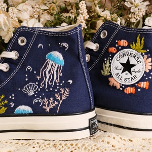Custom Embroidered Ocean Converse Chuck Taylor 1970s - Etsy