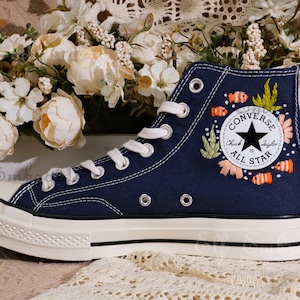 Custom Embroidered Ocean Converse Chuck Taylor 1970s - Etsy