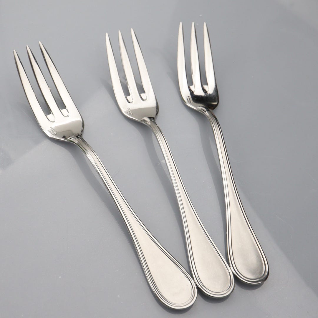 Guy Degrenne Verlaine/constrast 3 Salad/ Fish Forks 7 " Length ...