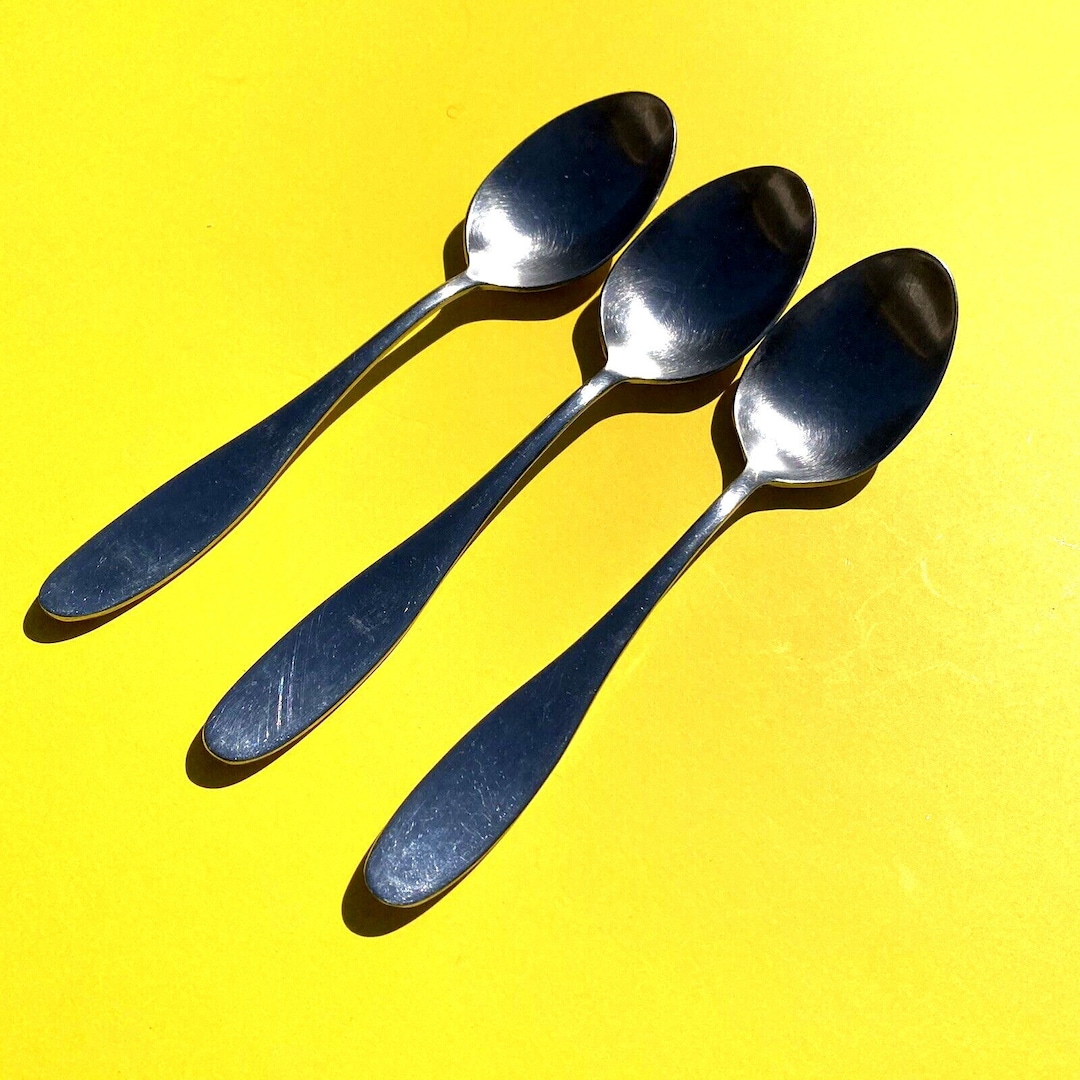 Mikasa HAMILTON Stainless 18/10 Flatware 3 Place/oval Soup Spoons 7 1/2 ...