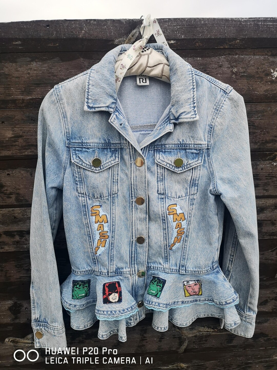 Reworked Upcycled Denim Jacket Sz10 - Etsy