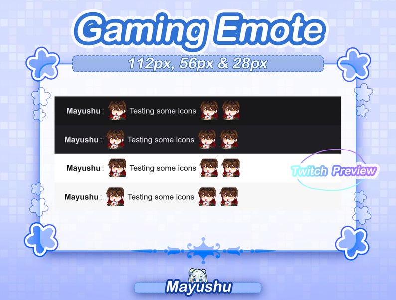 Gaming Sip Genshin Impact Emote for Discord, Twitch | Cute Discord ...