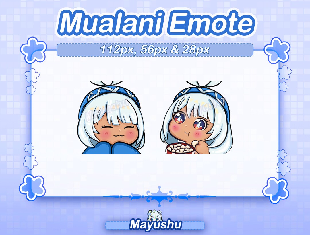 Mualani Comfy, Nom Genshin Impact Emote Pack for Discord and Twitch ...