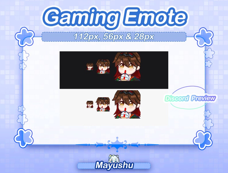 Gaming Sip Genshin Impact Emote for Discord, Twitch Cute Discord Server ...