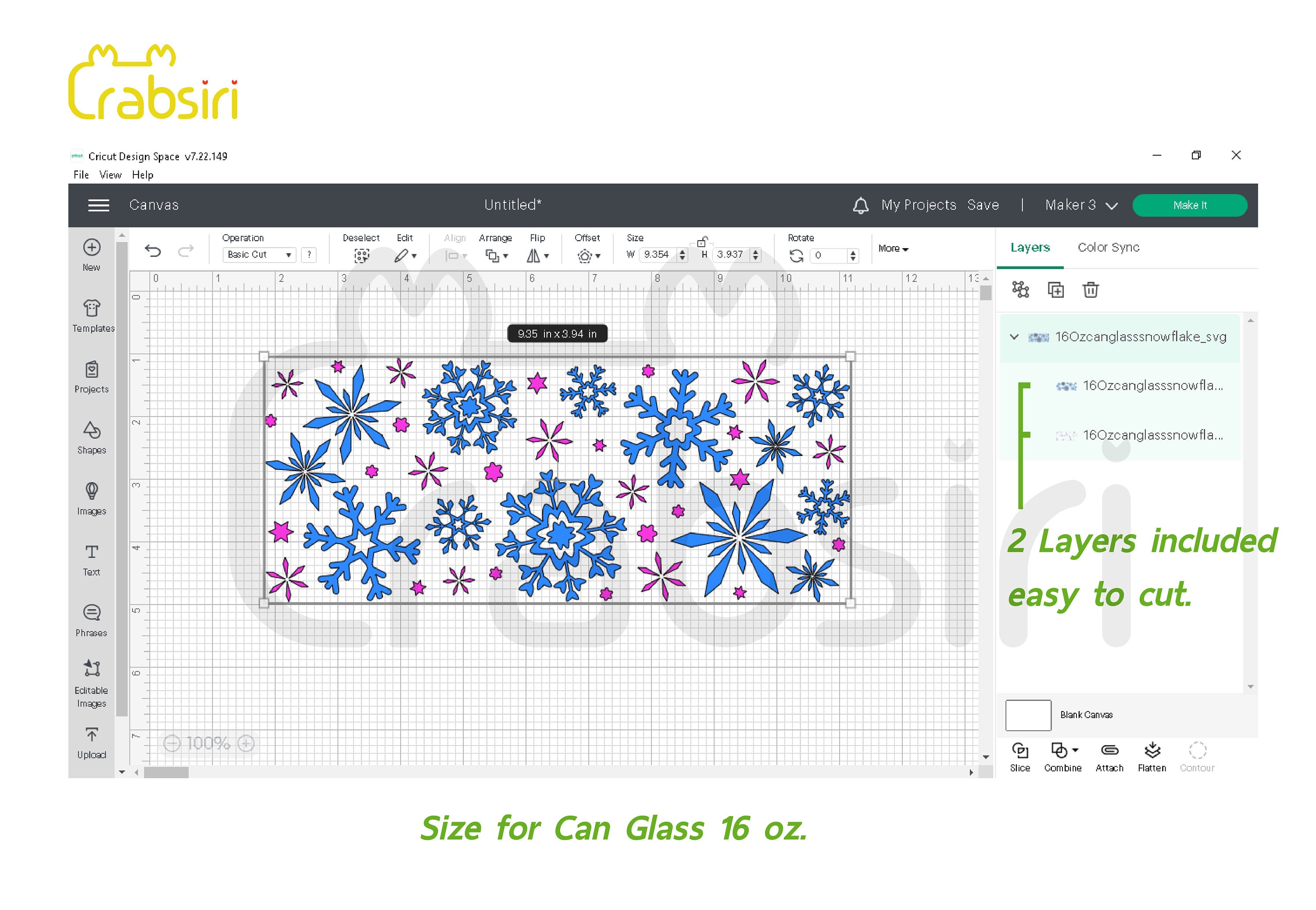 Snowflake Svg Full Wrap for Libbey Glass 16oz. Snowflake Wrap Svg ...