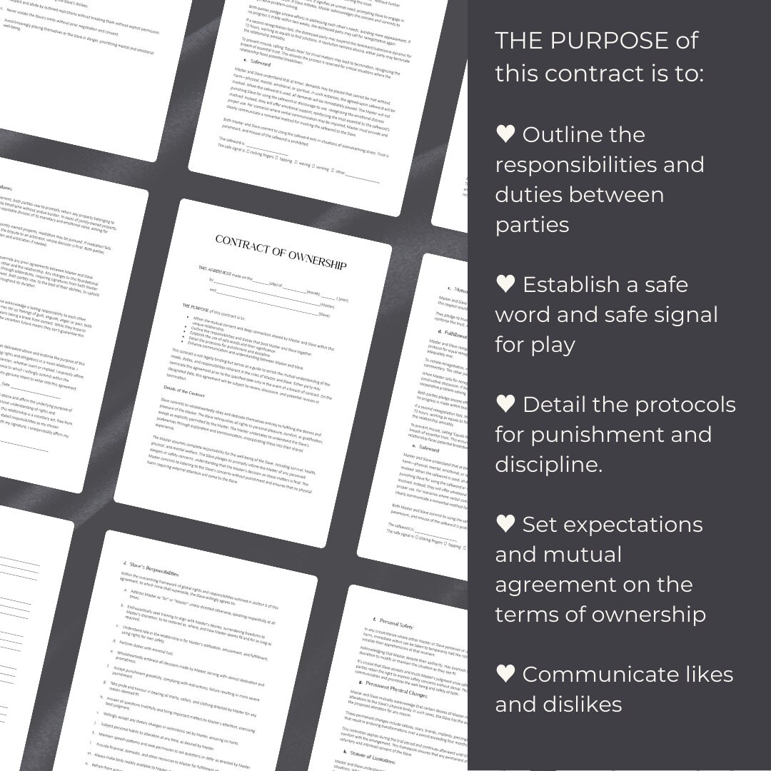 CONTRACT OF OWNERSHIP - Master Edition - Etsy