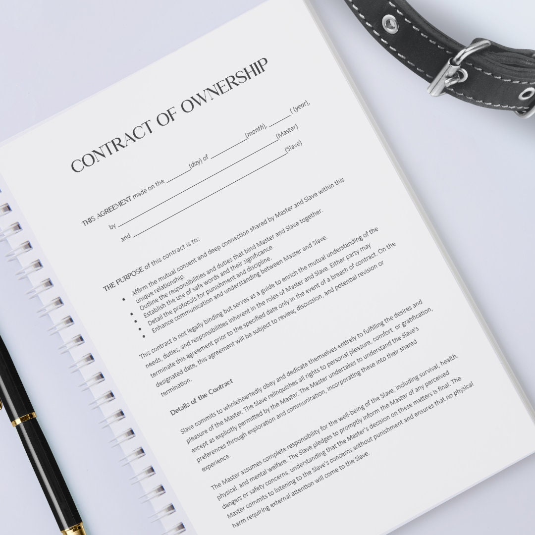 CONTRACT OF OWNERSHIP - Mistress Edition - Etsy