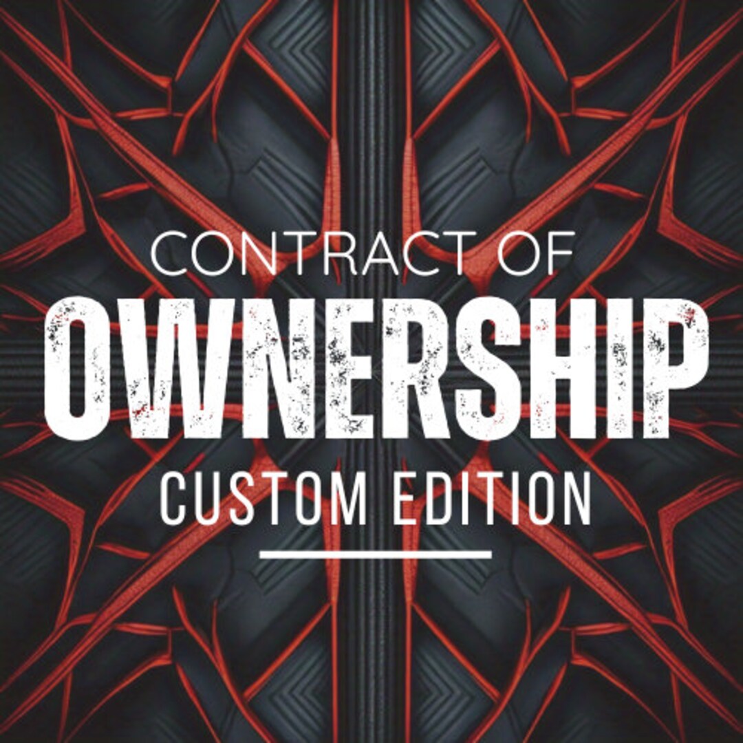 CONTRACT OF OWNERSHIP - Custom Edition - Etsy