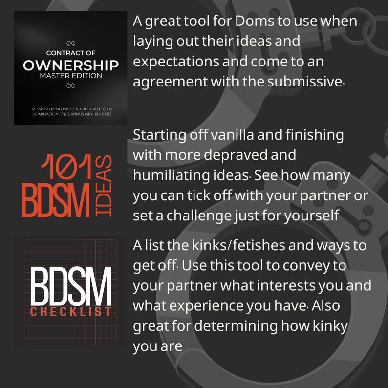 Ultimate BDSM Master Bundle - Contract of Ownership, 101 BDSM Ideas and ...