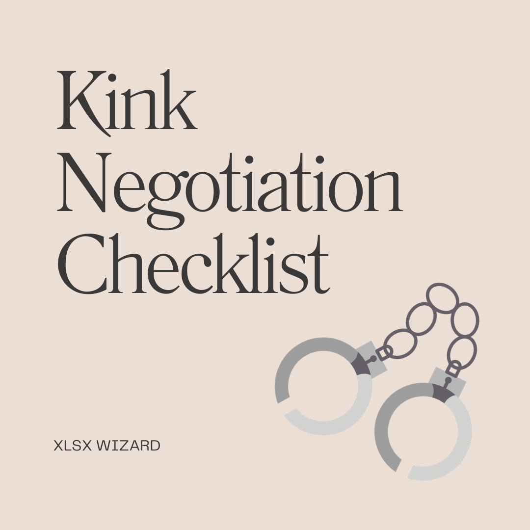 KINK NEGOTIATION CHECKLIST Compare and Discover Your Desires, Perfect for Long Distance ...