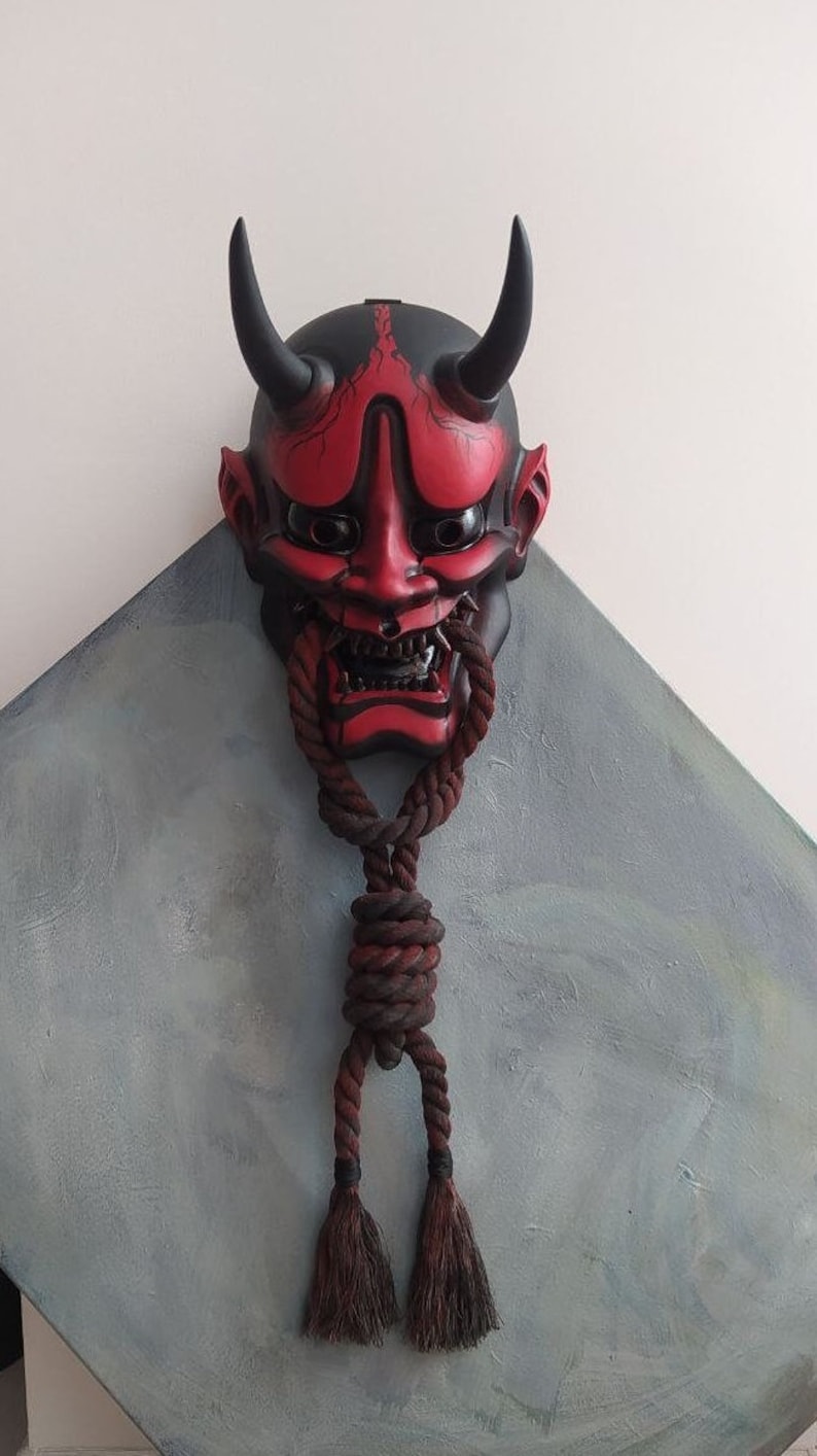 HANNYA MASK Japanese Mask Oni Demon Mask Samurai Ninja Mask Theater ...