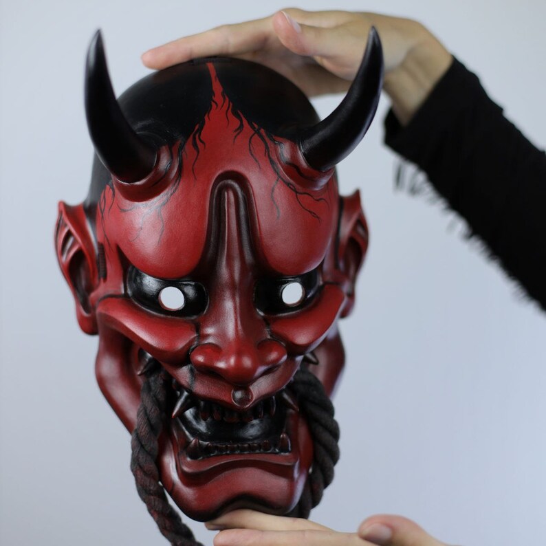 Japanese Hannya Mask Handmade Oni Mask Demon Mask Theater Noh Samurai ...