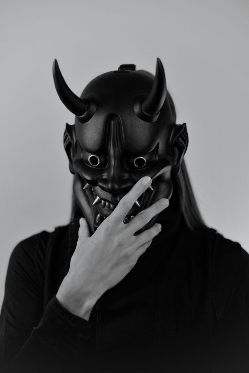 Japanese Hannya Mask Handmade Oni Mask Demon Mask Theater Noh Samurai ...