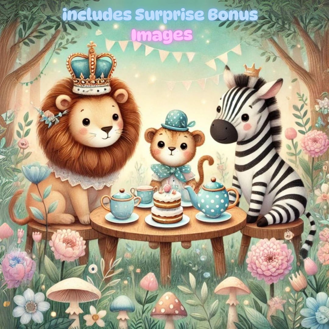 Royal Safari Tea Party,woodland Nursery Décor+bonus Surprise,safari ...