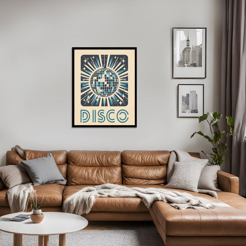 Retro Disco Poster - Trendy Printable Art for Instant Download - Etsy