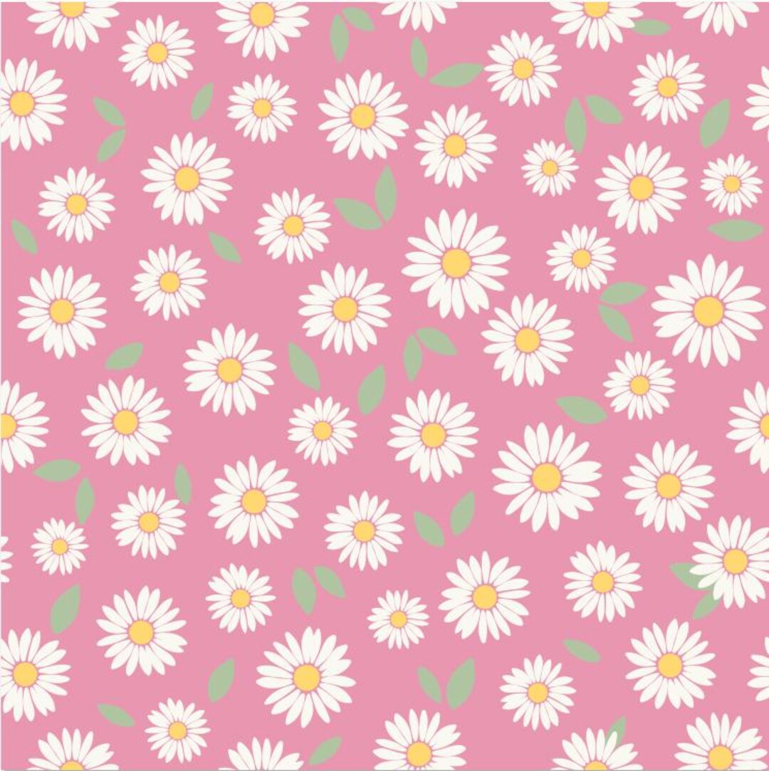 Fresh Daisy Pink, Seamless Pattern - Etsy
