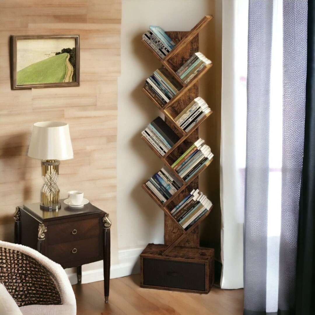 Book Shelf Transform Spaces With 9 Tier Tree Bookcase Ideal - Etsy