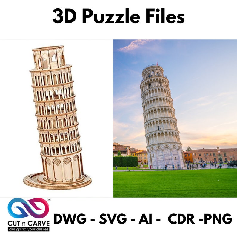 Leaning Tower of Pisa 3D Puzzle | DIY Architectural Masterpiece | CNC ...