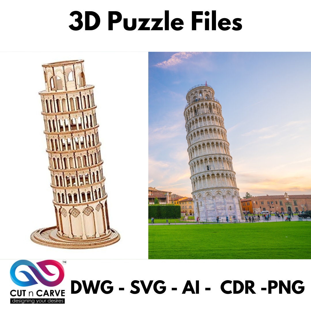 Leaning Tower of Pisa 3D Puzzle | DIY Architectural Masterpiece | CNC ...