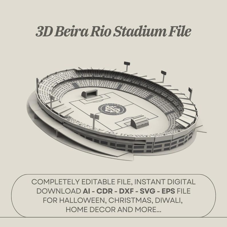 Beira Rio Stadium 3D Puzzle File | Cnc, Laser Cut, Cricut | Ai, Cdr ...