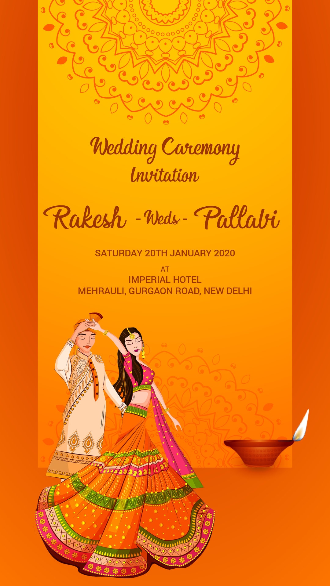 Customizable Wedding Card Template Digital Download PSD & AI Formats ...