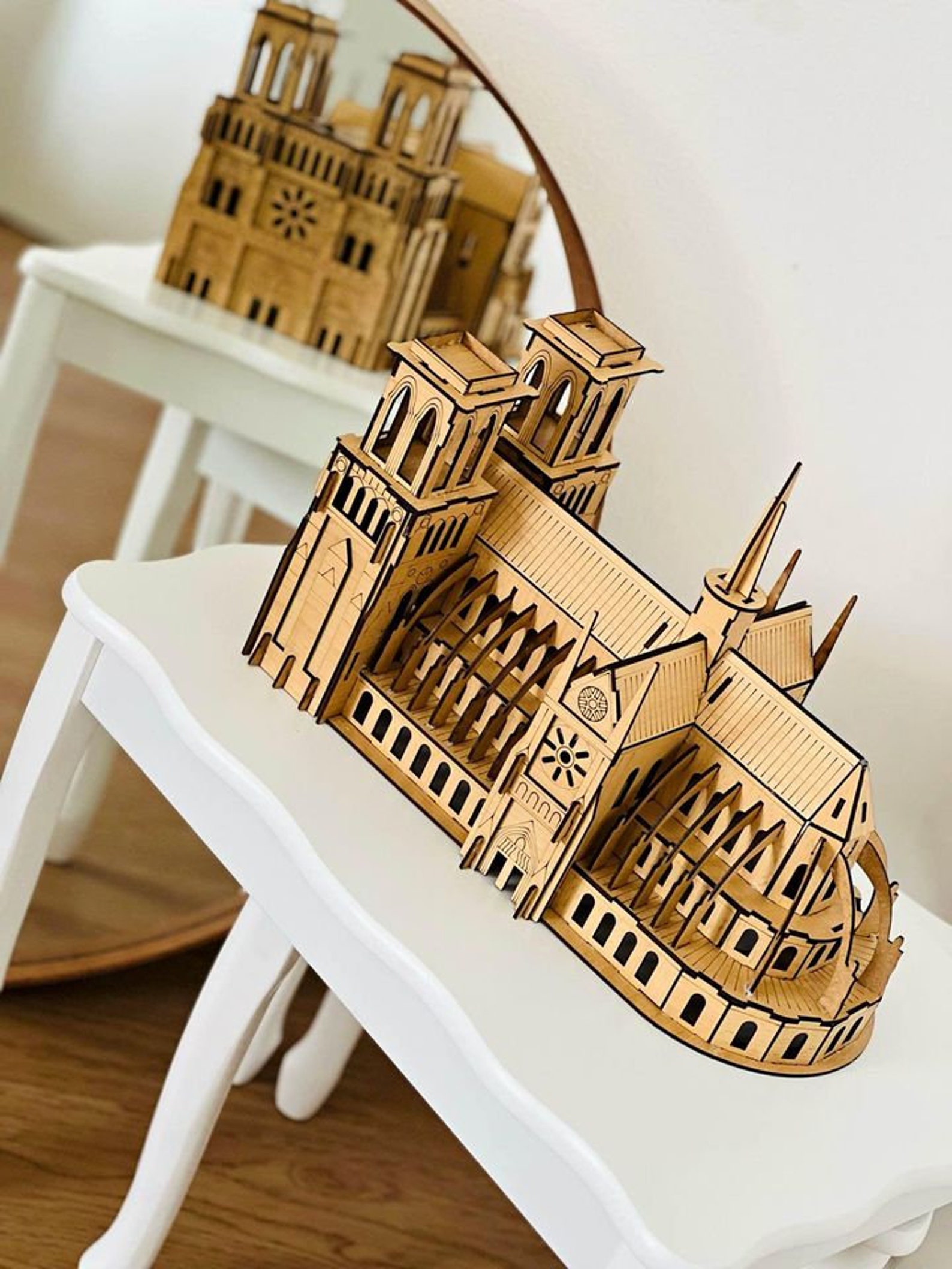 Notre Dame 3D Puzzle | CNC, Laser Cut & Cricut Files | EPS Dxf Svg Pdf ...