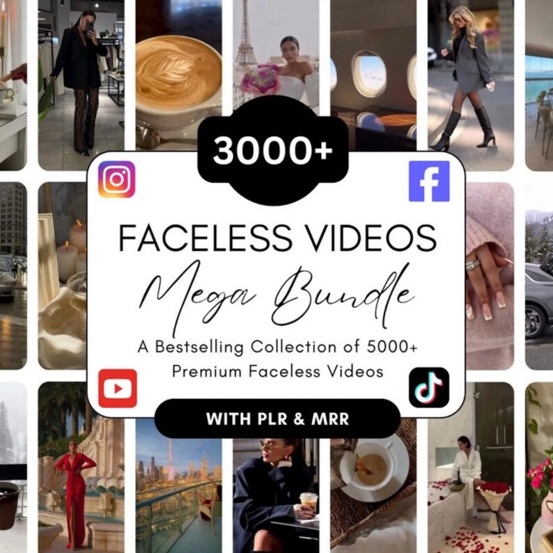 3000+ Faceless Videos Mega Bundle | PLR and MRR Licensed Videos for ...