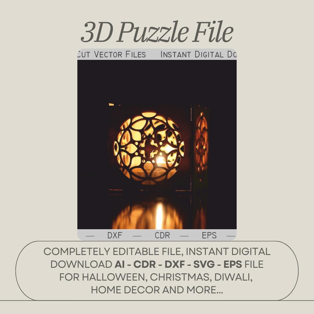 Multipurpose Lamp SVG File: Diwali, Halloween, Christmas Decor (digital ...