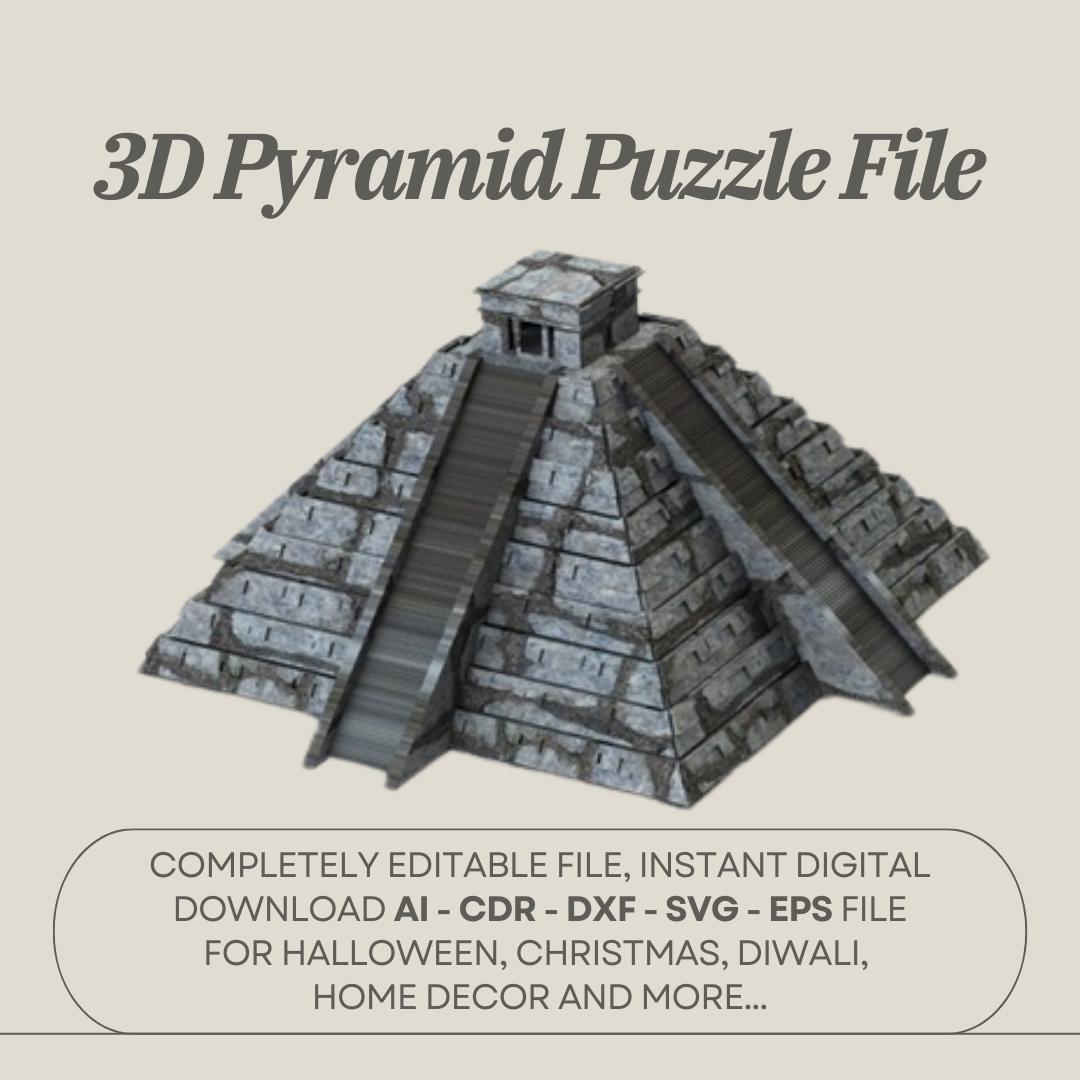 Egyptian Pyramids 3d Puzzle Digital File | Cnc, Laser Cut, Cricut | Ai ...