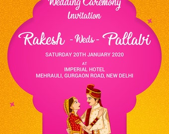 Customizable Wedding Card Template Digital Download PSD & AI Formats ...