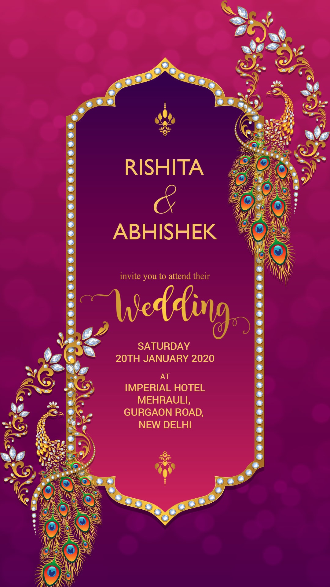 Customizable Wedding Card Template Digital Download PSD & AI Formats ...