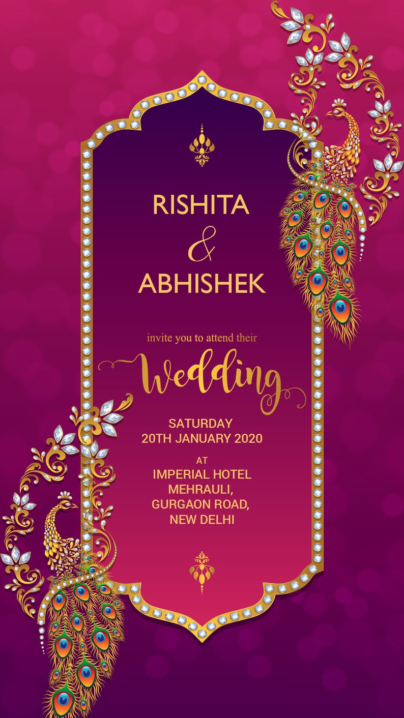 Customizable Wedding Card Template Digital Download PSD & AI Formats ...