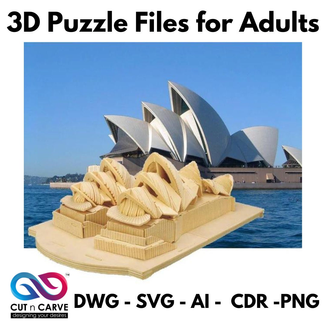 Sydney Opera House 3D Puzzle: CNC Laser Cut Files (digital Download) - Etsy