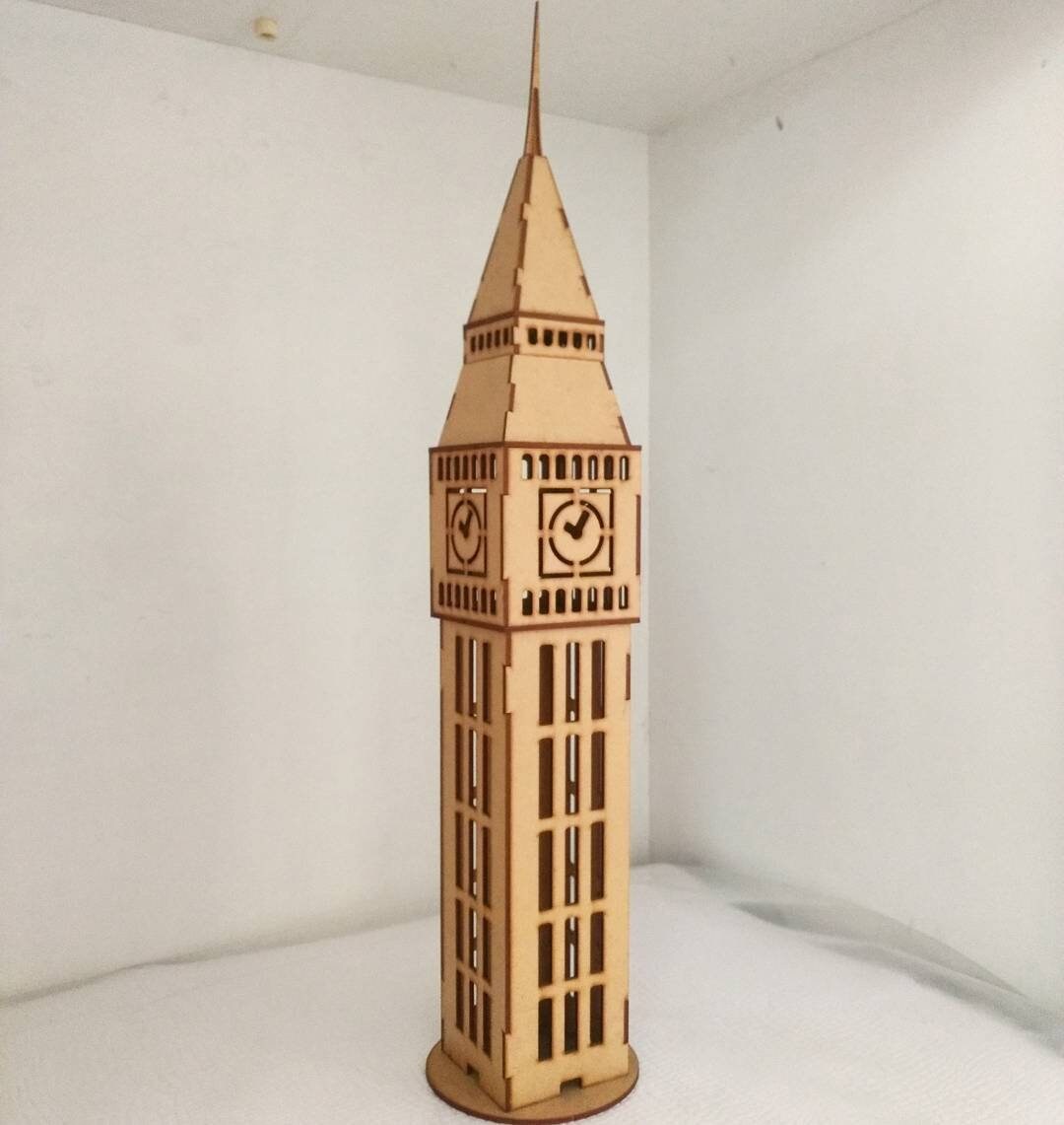 Big Ben Tower 3D Puzzle | CNC, Laser Cut & Cricut Files | DXF File Compatible With Autocad ...