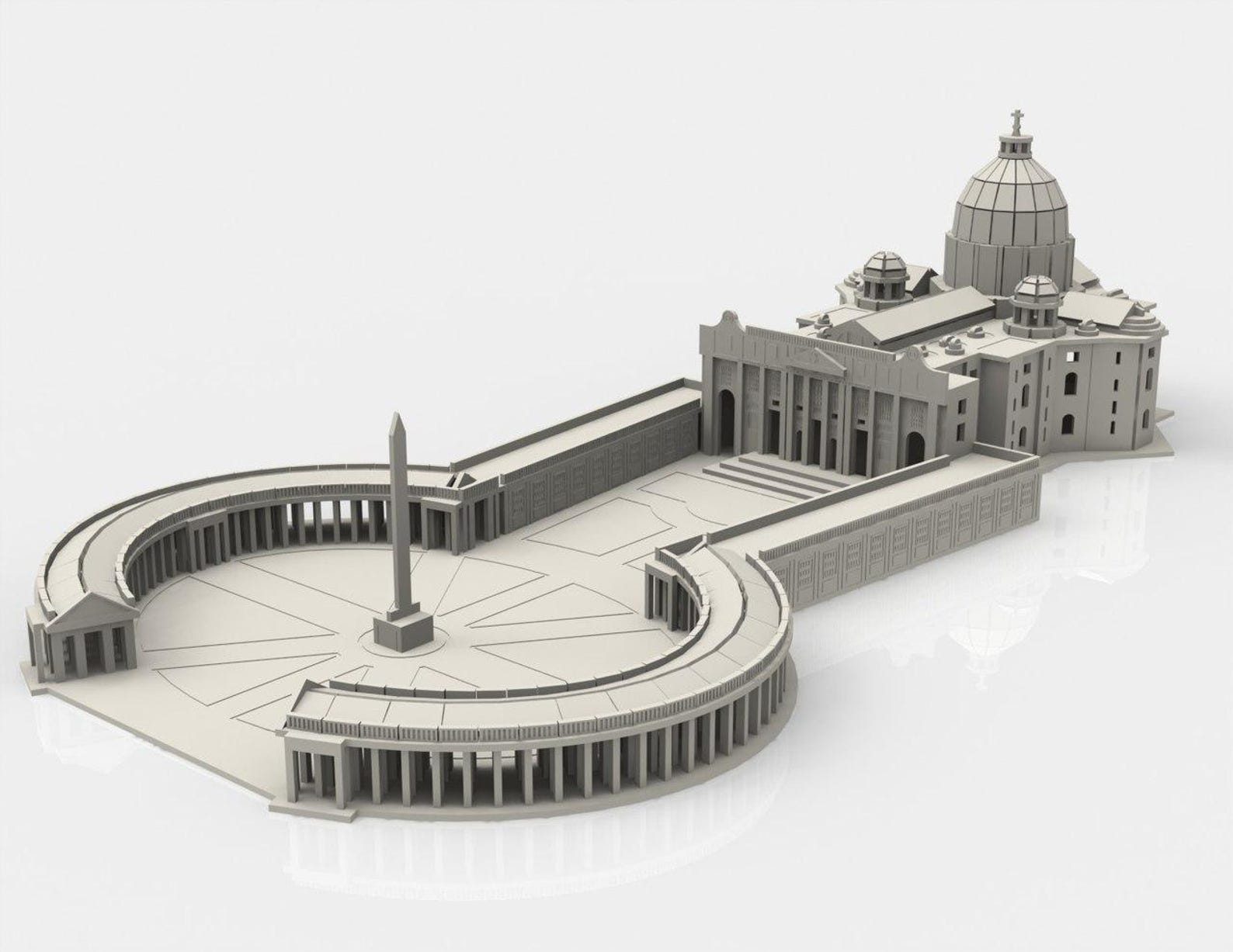 Rome Vatican 3d Puzzle Digital File | Cnc, Laser Cut, Cricut | Ai, Cdr ...