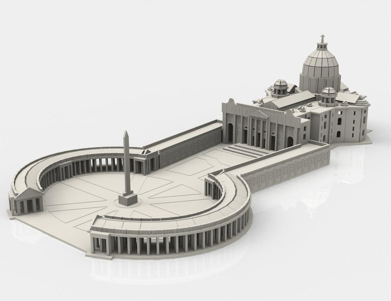Rome Vatican 3D Puzzle: DIY Architecture Model (digital Download) - Etsy