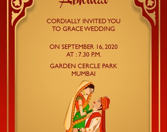 Customizable Wedding Card Template Digital Download PSD & AI Formats ...