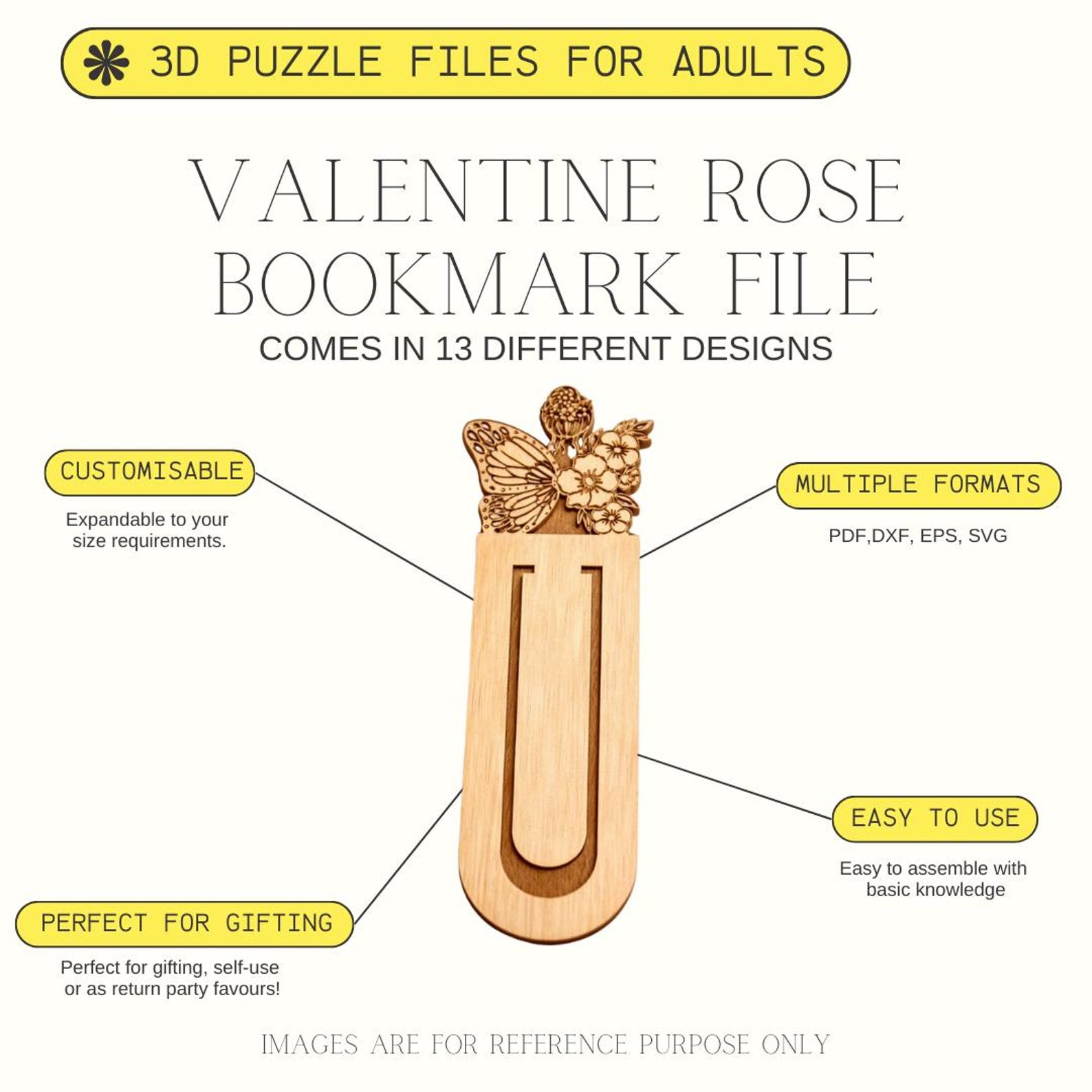 Bookmark Cnc File Bundle | Fancy Laser Cut Bookmarks Svg | Decorative ...