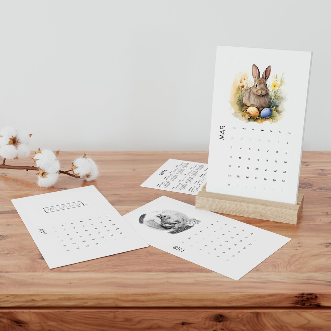 Desk Calendar 2024 With Our Most Beautiful Forest and Wild Animal ...