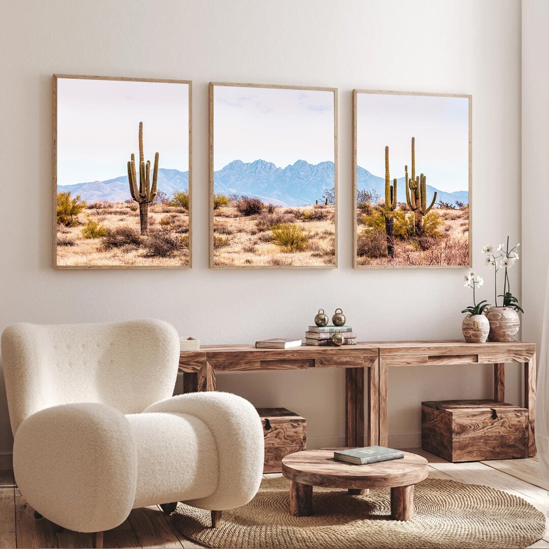 Desert Landscape Print Set, Nature Wall Art, Arizona Print Desert ...
