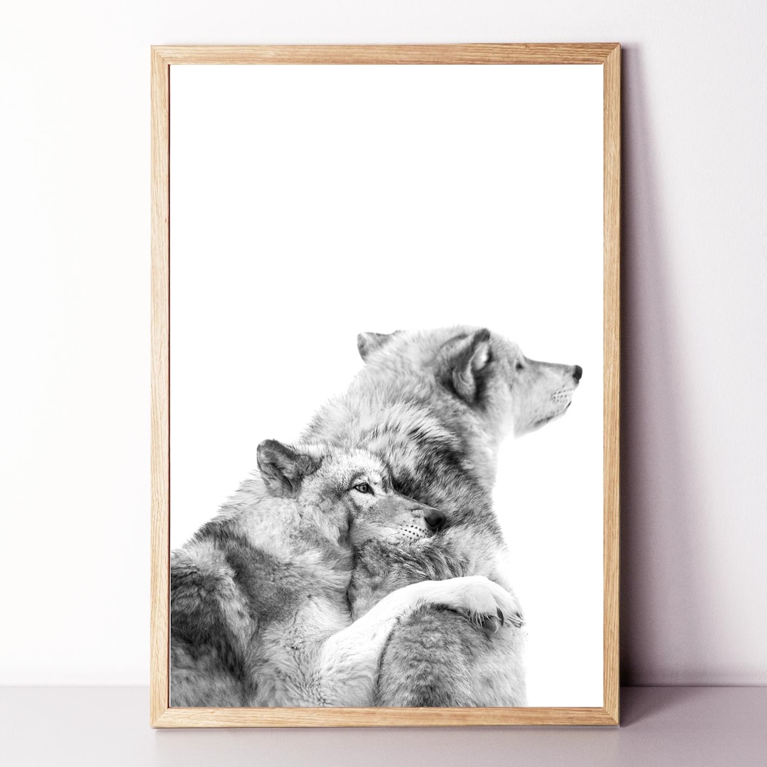 Wolf Print, Two Wolves Photo, Wolf Wall Art, Woodland Animal Prints ...