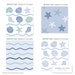 Simple Sea Shells Repeat Pattern Beach Coastal Pattern, Starfish, Wave ...
